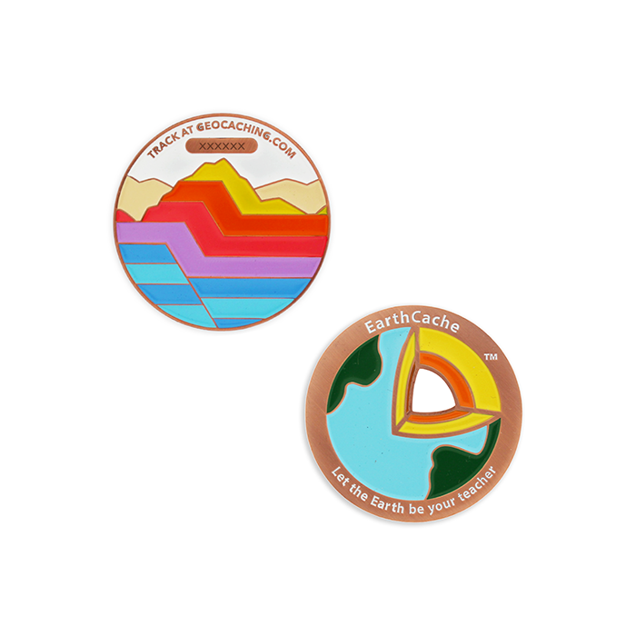 Official EarthCache™ Geocoin- Rock Strata – Space Coast Geo Store