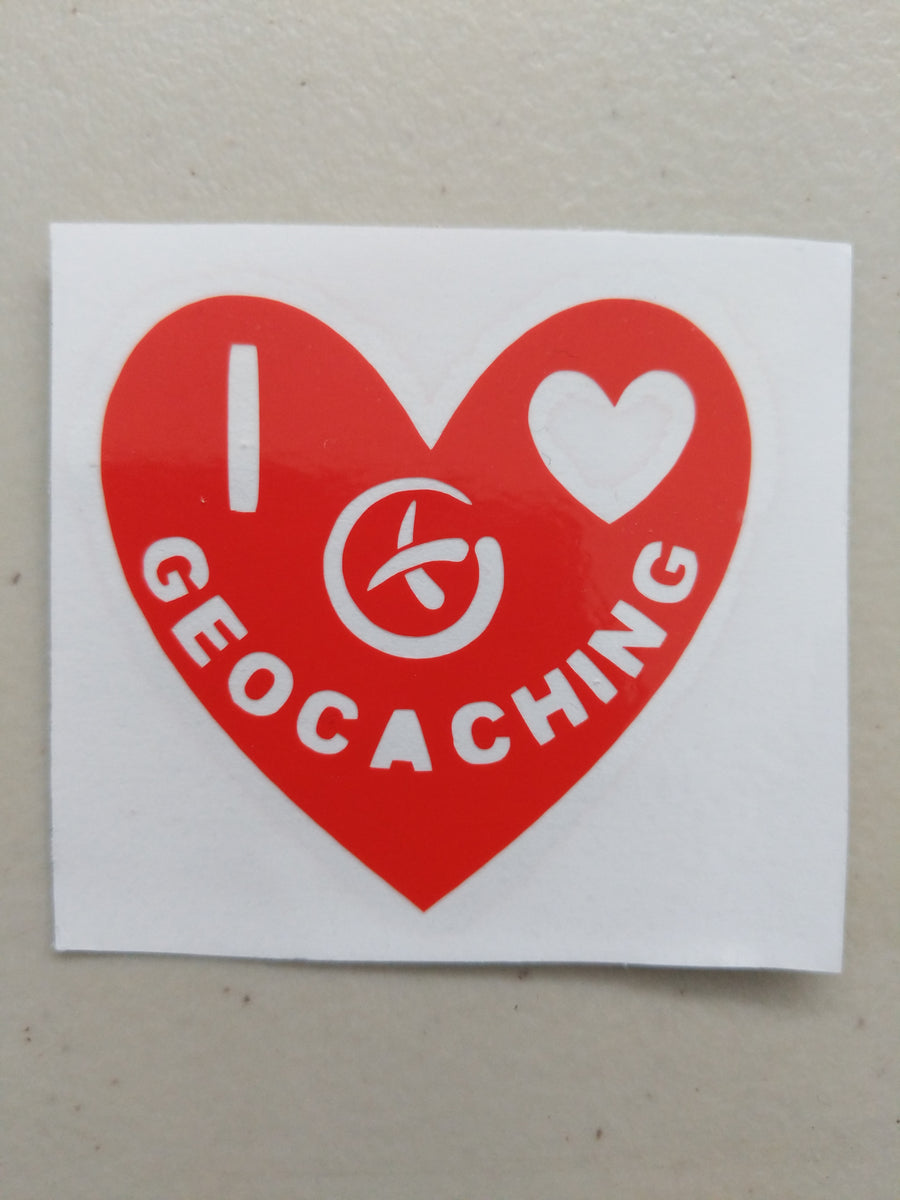 I Love Geocaching Vinyl Decal – Space Coast Geo Store